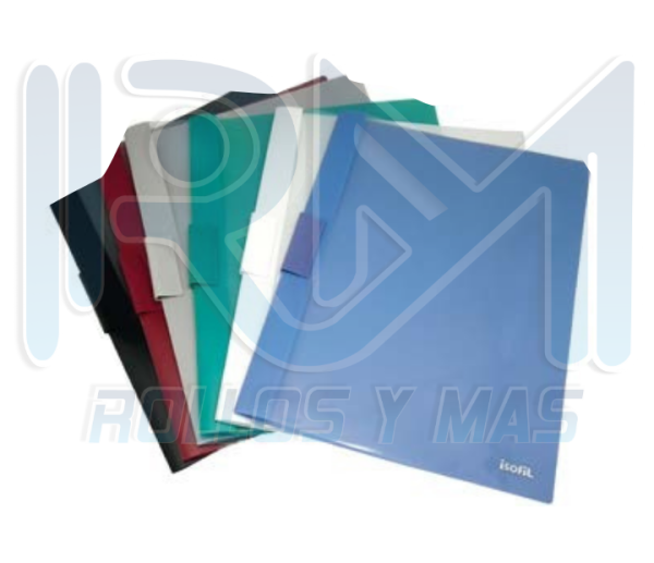 Carpetas Plástica Transparente Carta ISOFIT – Rollos y Mas