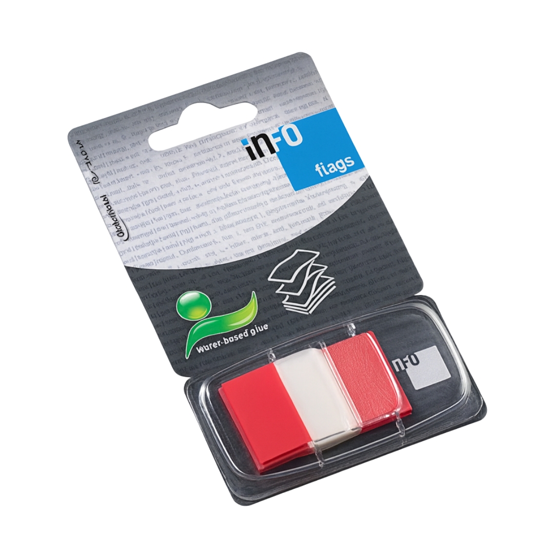 BANDERITAS CON DISPENSADOR ROJO INFONOTES – Rollos y Mas